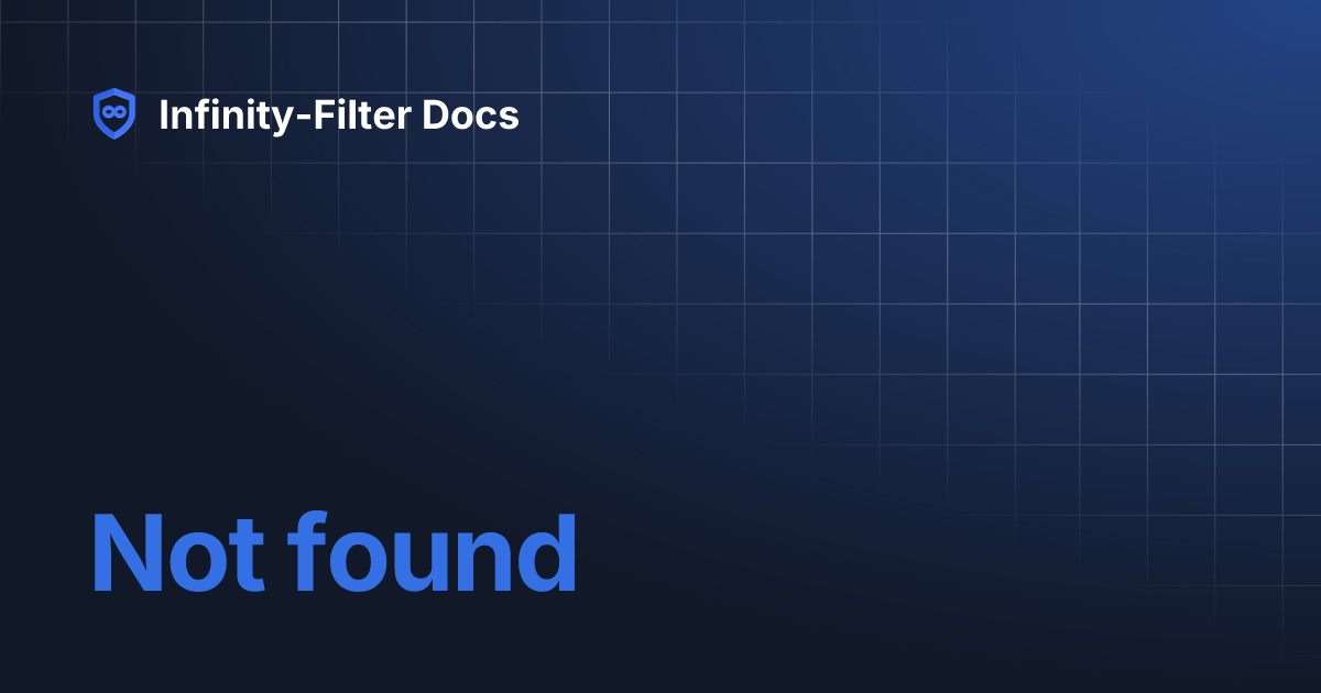 Pricing | Infinity-Filter Docs