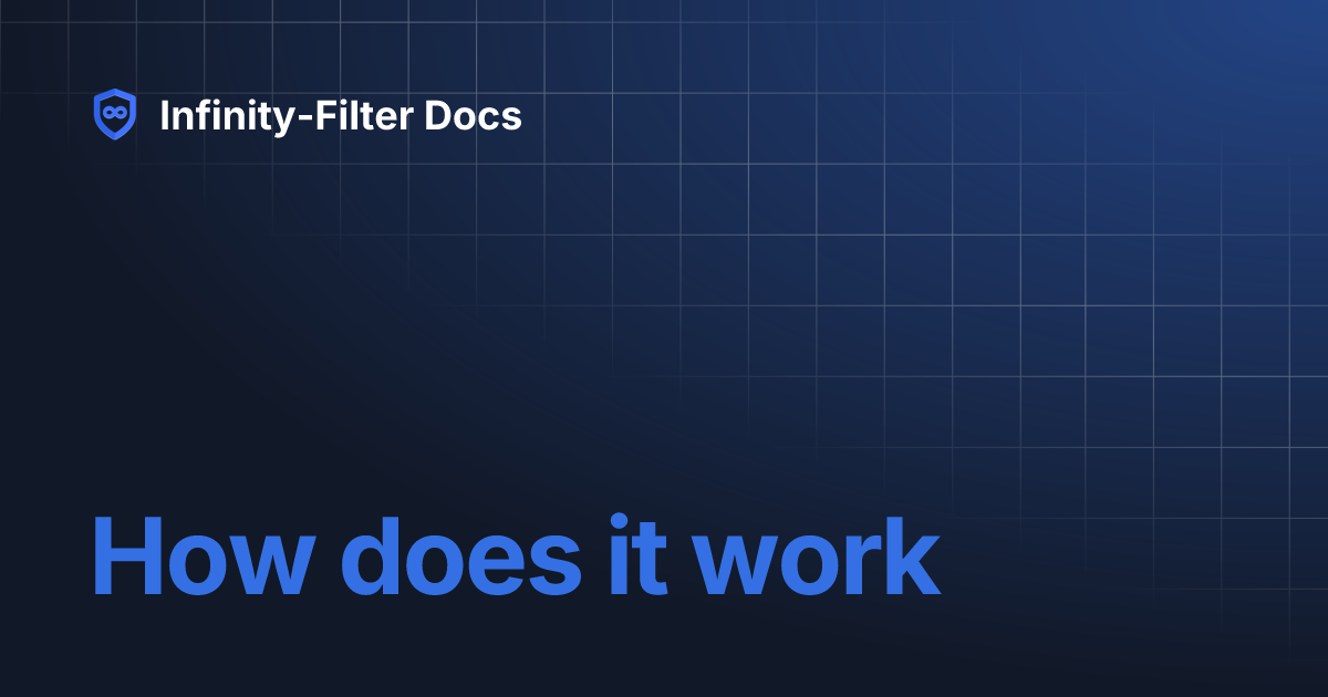 How does it work | Infinity-Filter Docs